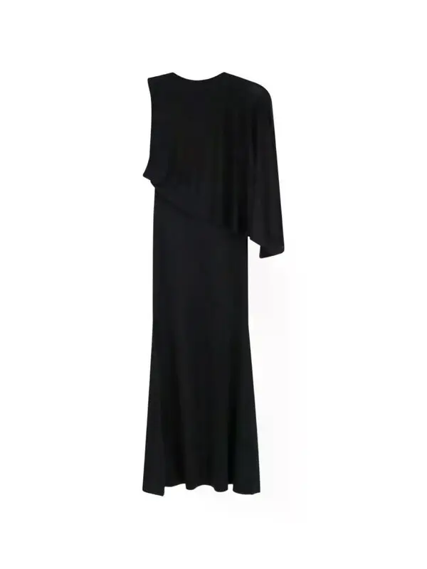 SELF-PORTRAIT Asymmetric Draped Maxi Dress