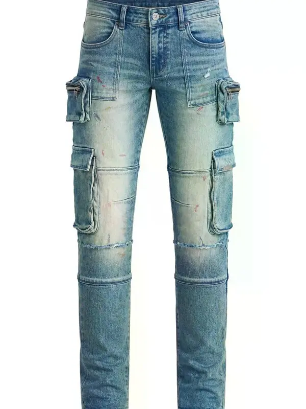 RtA Distressed Finish Cargo Jeans