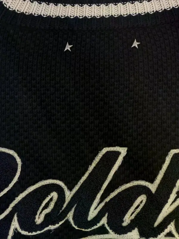 GOLDEN GOOSE Striped Logo-patch Sweater
