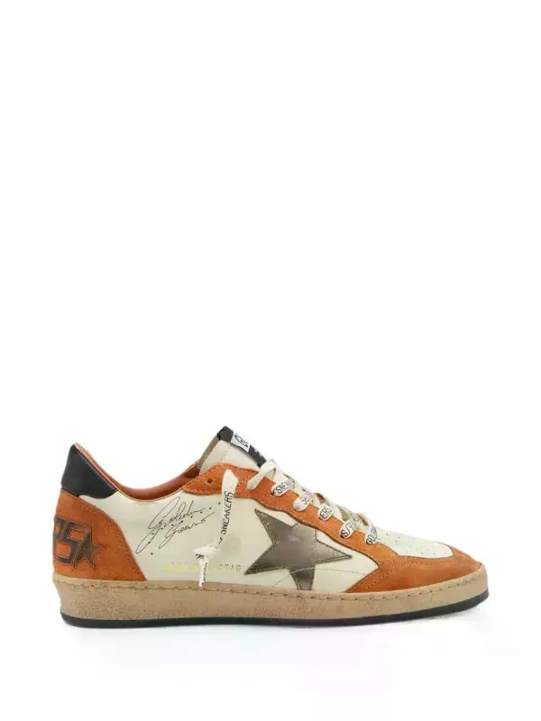 GOLDEN GOOSE Ball Star Distressed Leather Sneakers