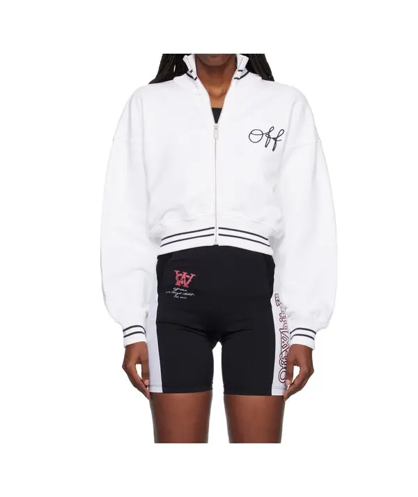 Off-White Logo-embroidered Striped Bomber Jacket