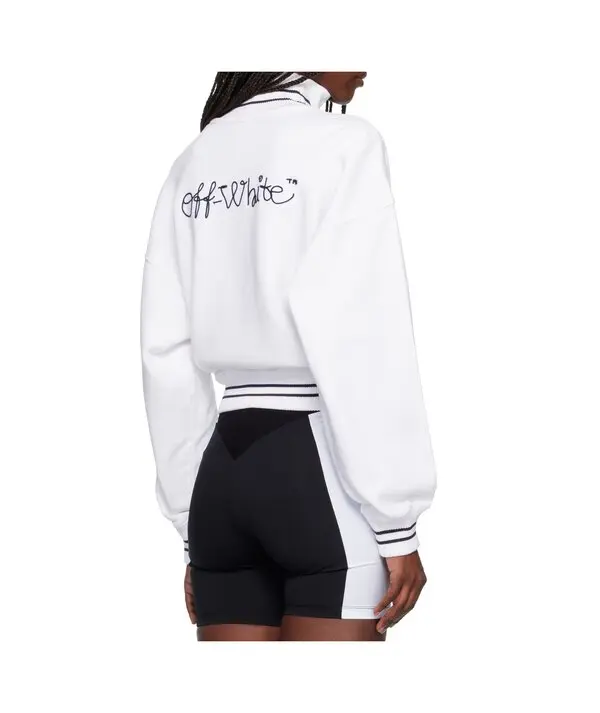 Off-White Logo-embroidered Striped Bomber Jacket