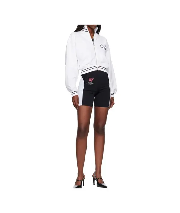 Off-White Logo-embroidered Striped Bomber Jacket