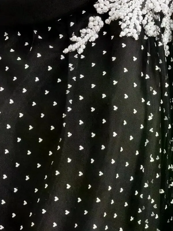 GEMY MAALOUF Boat Neck Gown With Bead Detailing
