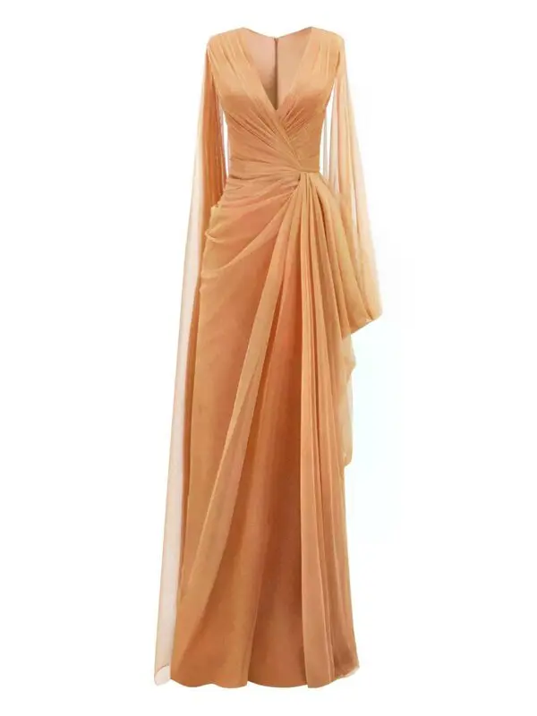 GEMY MAALOUF Draped Gown - Orange