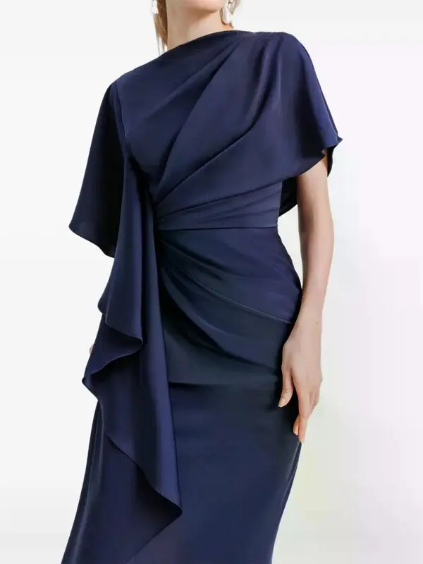GEMY MAALOUF Draped Ruffled Gown