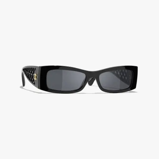 Chanel Rectangle Sunglasses - Black