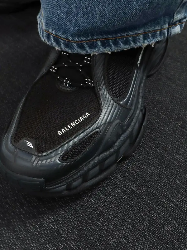 Balenciaga Triple S.2 Gradient Mesh Sneakers With Used-effect Nylon Inserts - Multicolor