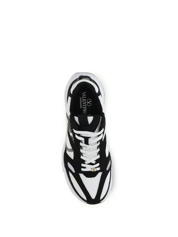 Valentino Garavani Demivee Mesh And Suede Sneakers - Multicolor