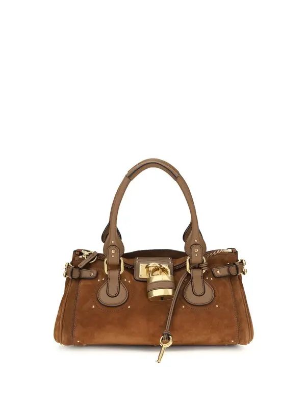 Chloé Paddington Suede Handbag - Brown