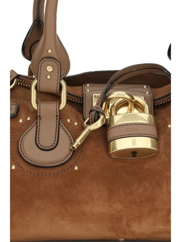 Chloé Paddington Suede Handbag - Brown