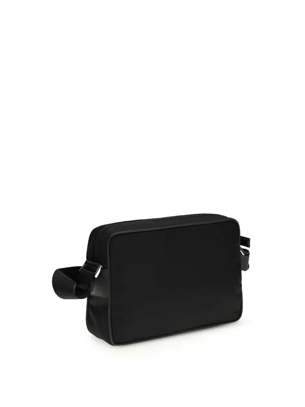Prada Re-nylon And Saffiano Shoulder Bag - Black