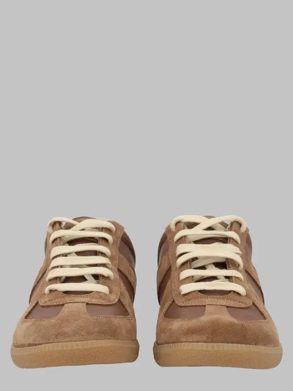 MAISON MARGIELA Replica Leather Sneakers - Brown
