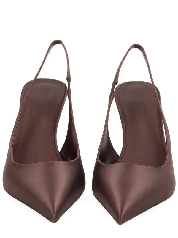 Paris Texas Lidia Slingback Heels - Brown