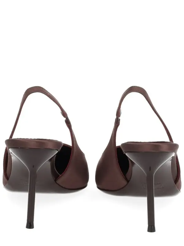 Paris Texas Lidia Slingback Heels - Brown