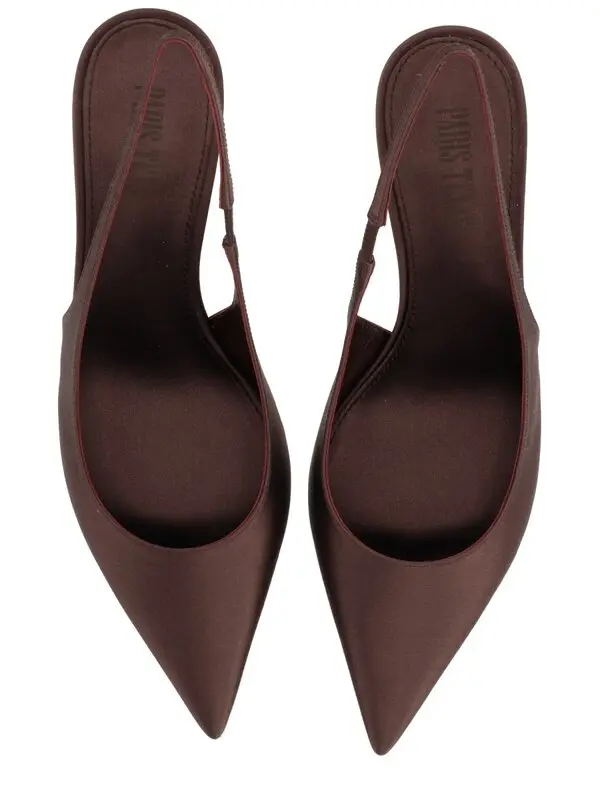 Paris Texas Lidia Slingback Heels - Brown