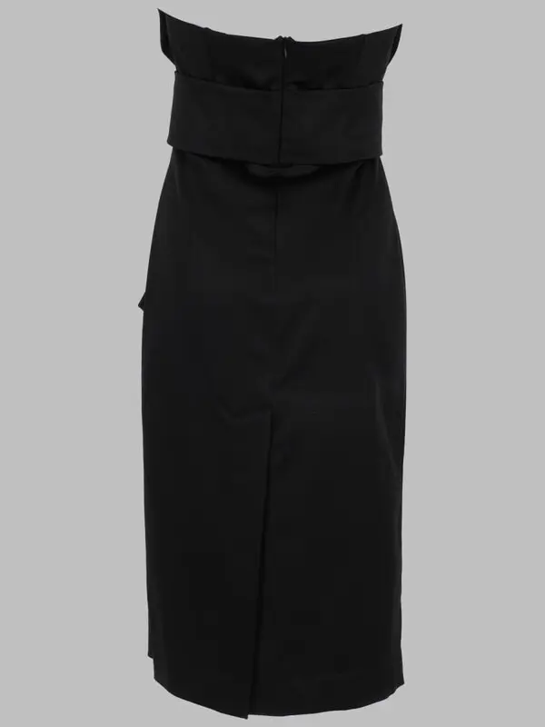 P.a.r.o.s.h Strapless Draped Midi Dress