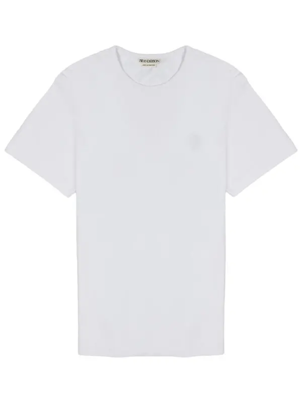 JW Anderson T-shirt Con Logo Ricamato - White