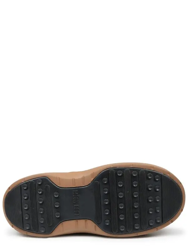 Moon Boot Lace-up Leather And Polyester Boots - Brown