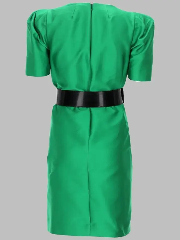 P.a.r.o.s.h Satin Belted Mini Dress