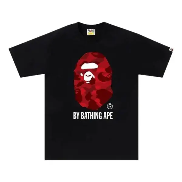 A BATHING APE Color Camo T-shirt 'black Red - Black/red
