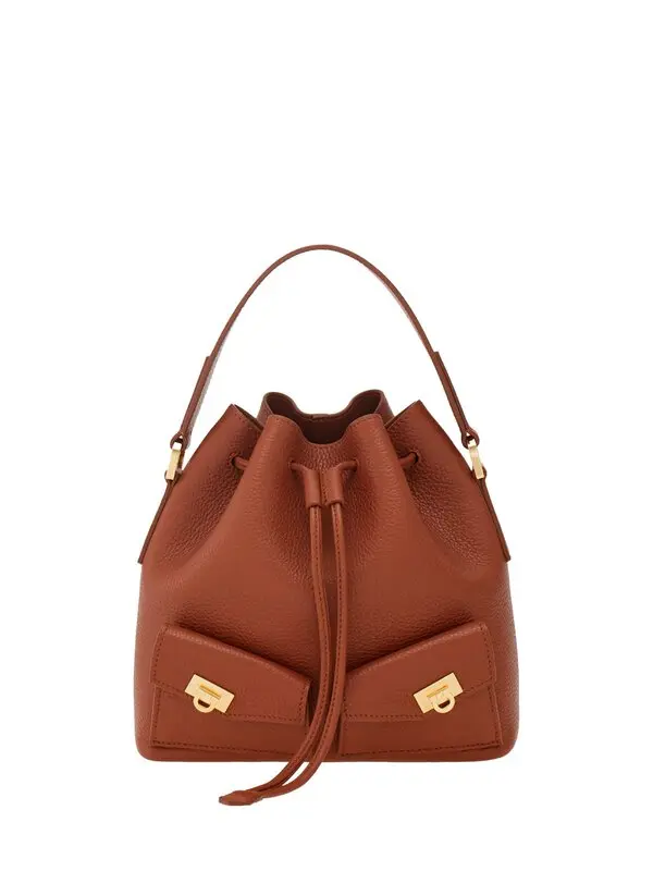 FERRAGAMO Multi Pocket Bucket Bag - Brown