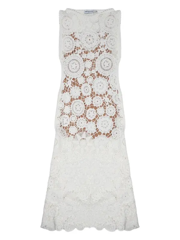 SELF-PORTRAIT Crochet Dress - White