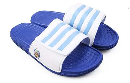 Adidas Velcro Blue White Slippers