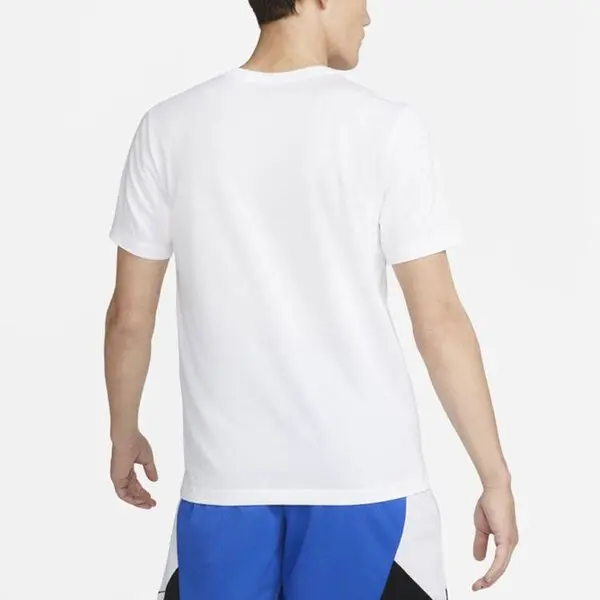 Nike Just Do It Alphabet Printing Round Neck Short Sleeve White - Multi-color