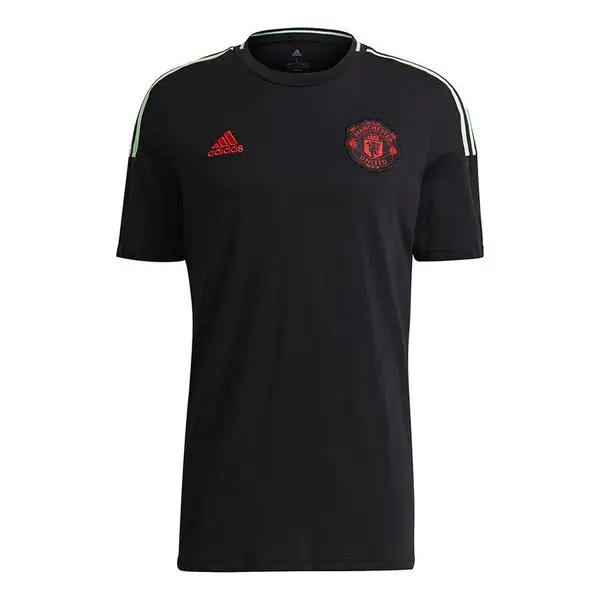 Adidas Mufc Tee Manchester United Football Short Sleeve - Black