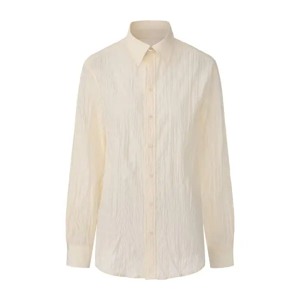 FRONT ROW SHOP Crinkled Cotton Shirt