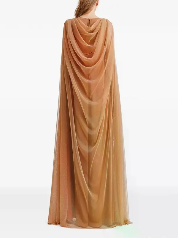 GEMY MAALOUF Embellished Draped Gown