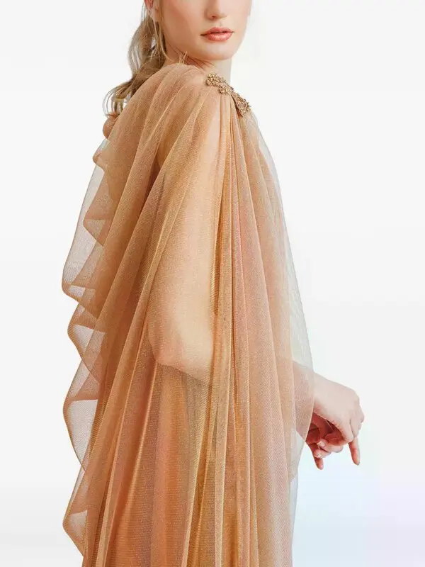 GEMY MAALOUF Embellished Draped Gown