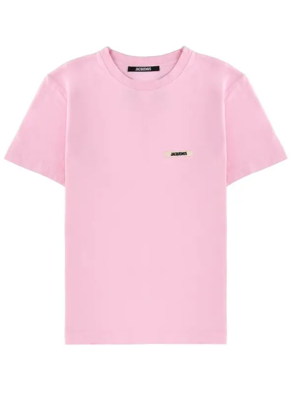 Jacquemus Grosgrain Short Sleeve T-shirt - Pink
