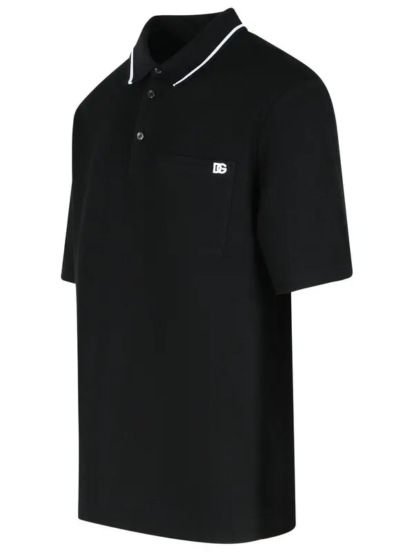Dolce & Gabbana Cotton Polo Shirt - Black