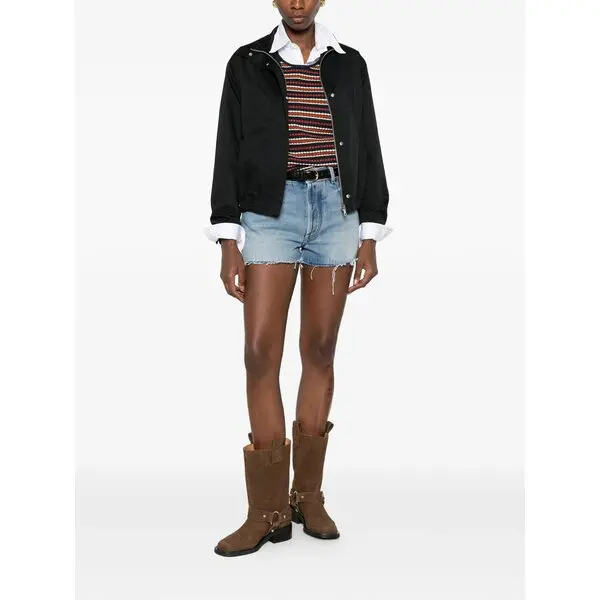 Miu Miu Light Faded Wash Denim Mini Shorts
