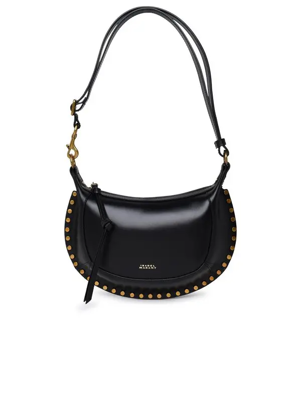 Isabel Marant Étoile Oskan Moon Leather Shoulder Bag - Black