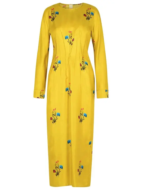 Marni Silk Floral Print Dress