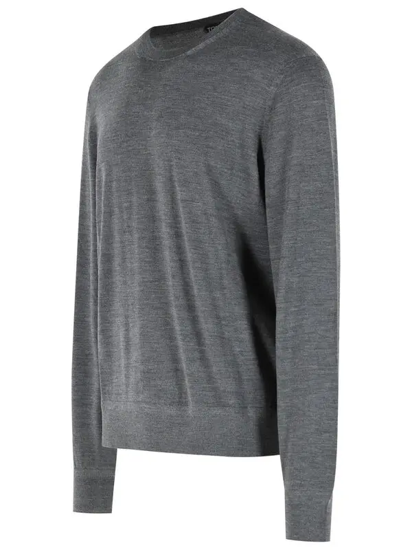 TOM FORD Grey Wool Sweater - Gray