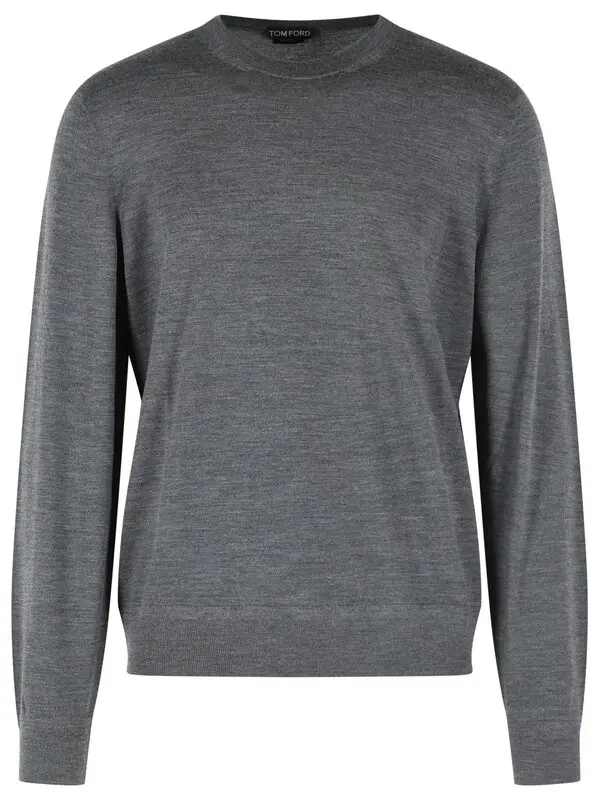 TOM FORD Grey Wool Sweater - Gray