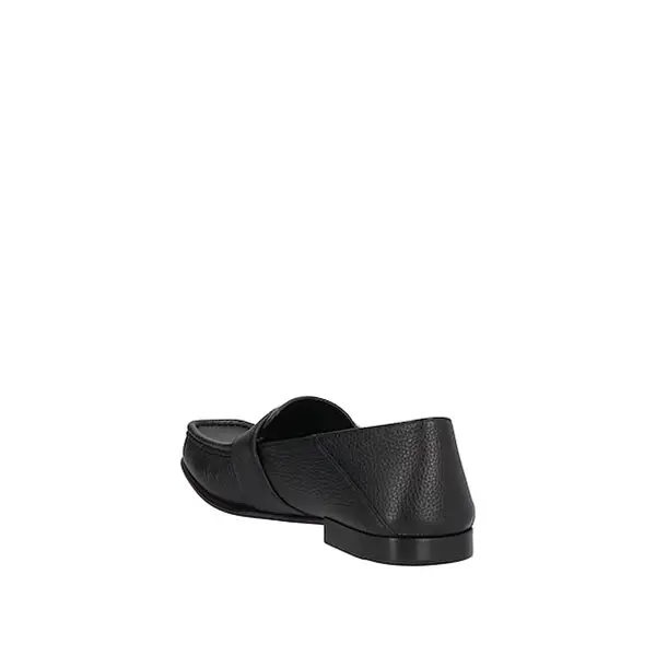 Fendi Calf Leather Loafers With Silver-tone Metal Logo Detail