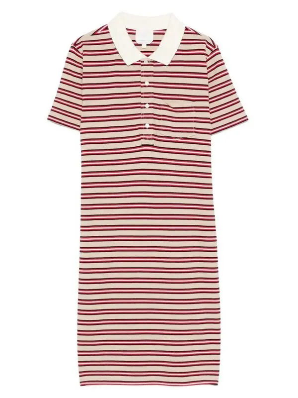 A.p.c. Raye Cotton Striped Polo Dress - Multicolor