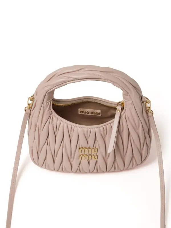 Miu Miu Wander Matelassé Nappa Leather Small Hobo Bag - Multicolor