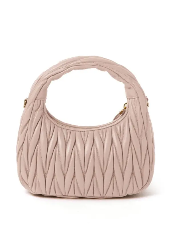 Miu Miu Wander Matelassé Nappa Leather Small Hobo Bag - Multicolor
