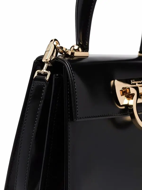 FERRAGAMO Iconic Small Top Handle Bag - Black