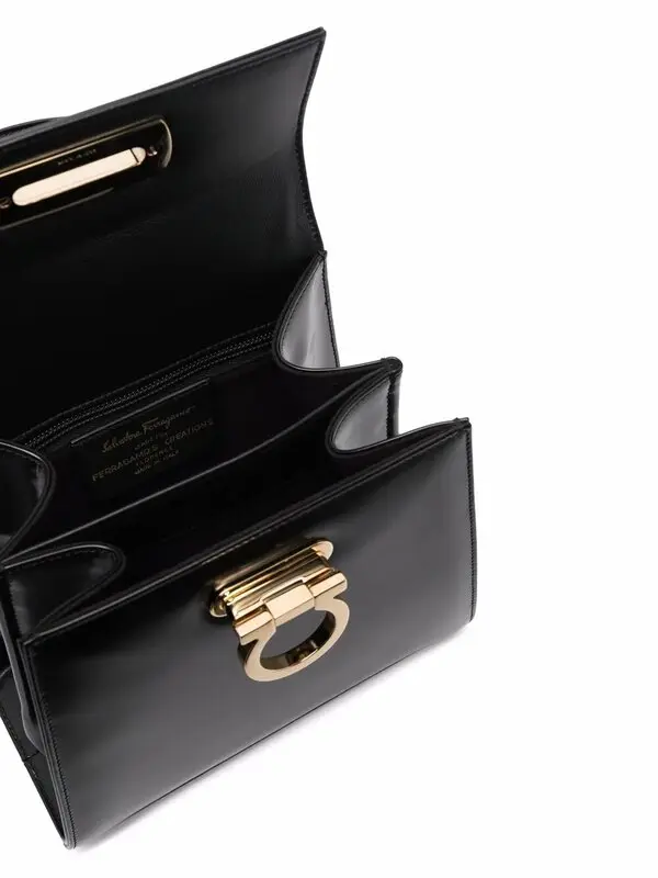 FERRAGAMO Iconic Small Top Handle Bag - Black
