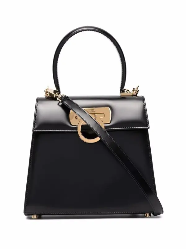 FERRAGAMO Iconic Small Top Handle Bag - Black