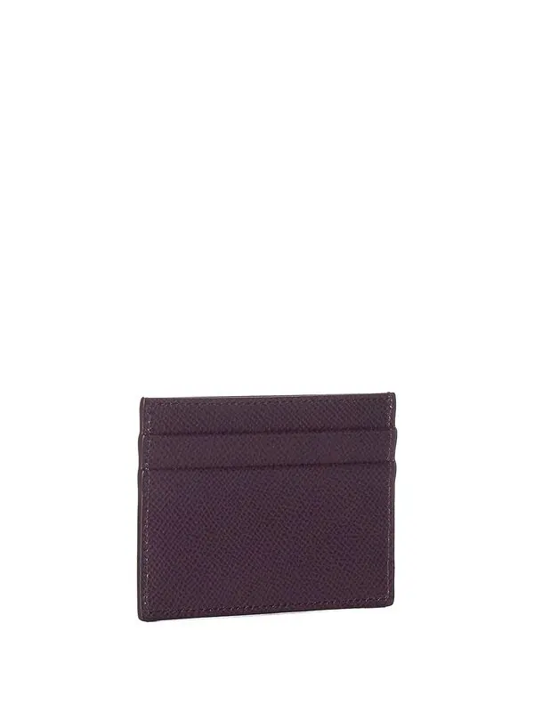 Dolce & Gabbana Dauphine Calfskin Card Holder With Branded Plate - Red