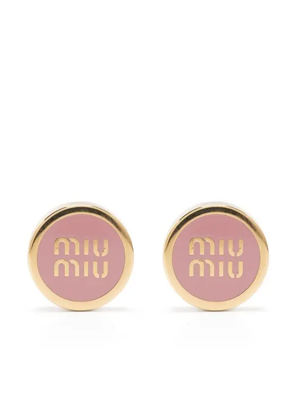 Miu Miu Enameled Metal Earrings - Multicolor