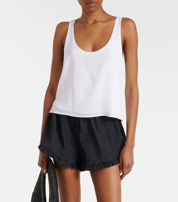 Hunza G Frill Cotton Poplin Shorts - Black